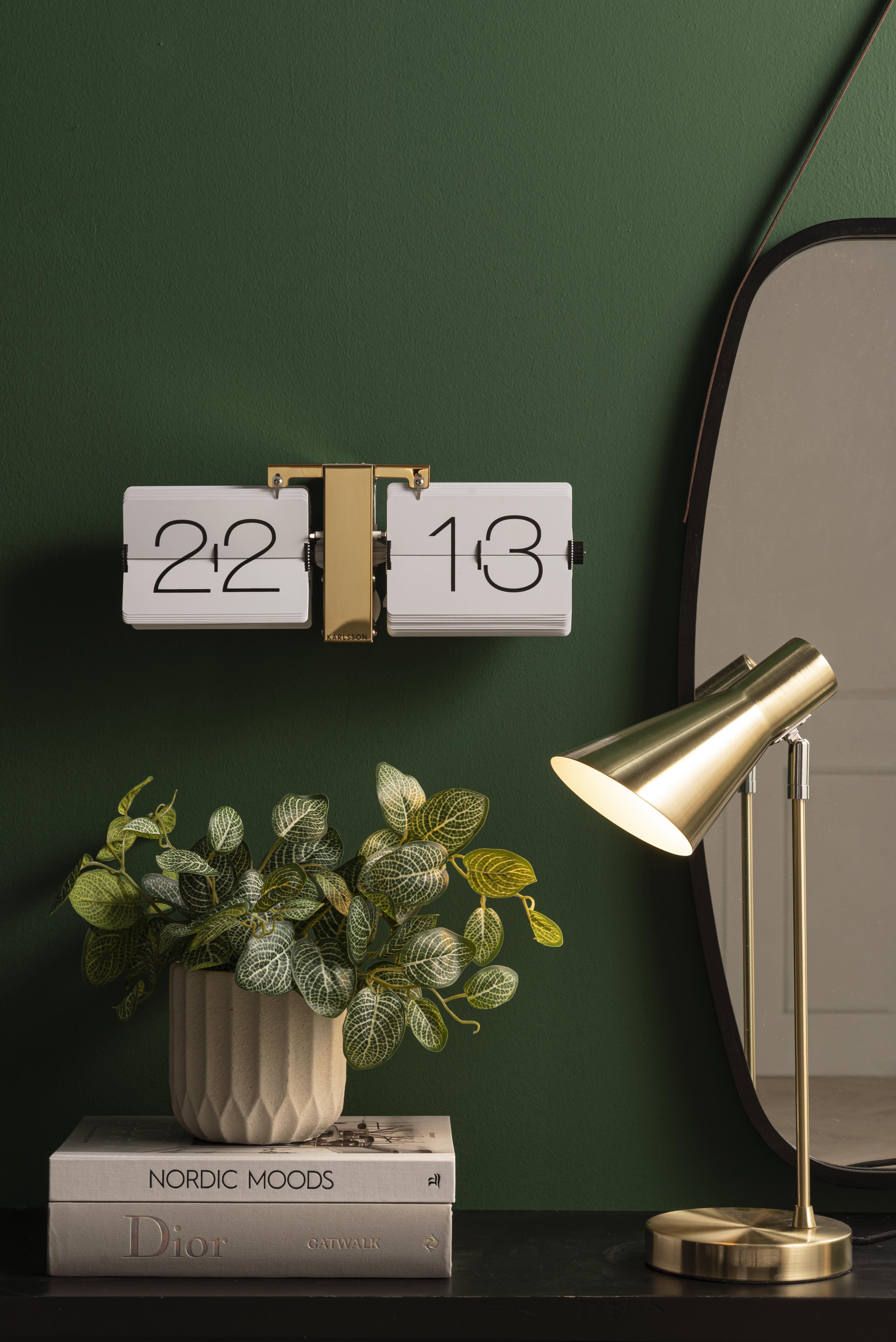 flip wall clock white